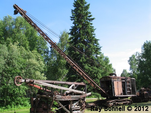 Old steam dragline at Central, Alaska - Sketches of Alaska