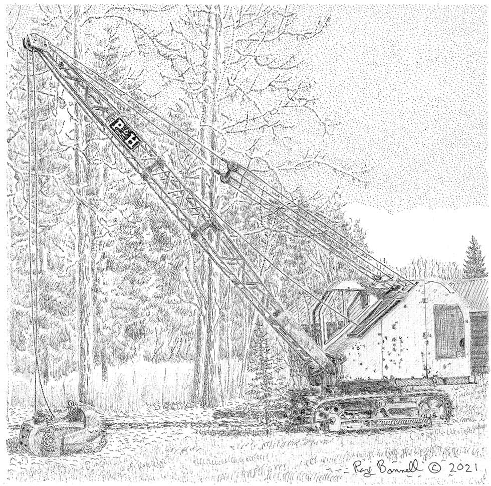 P&H dragline at Pioneer Park represents early 1900s industrial ...